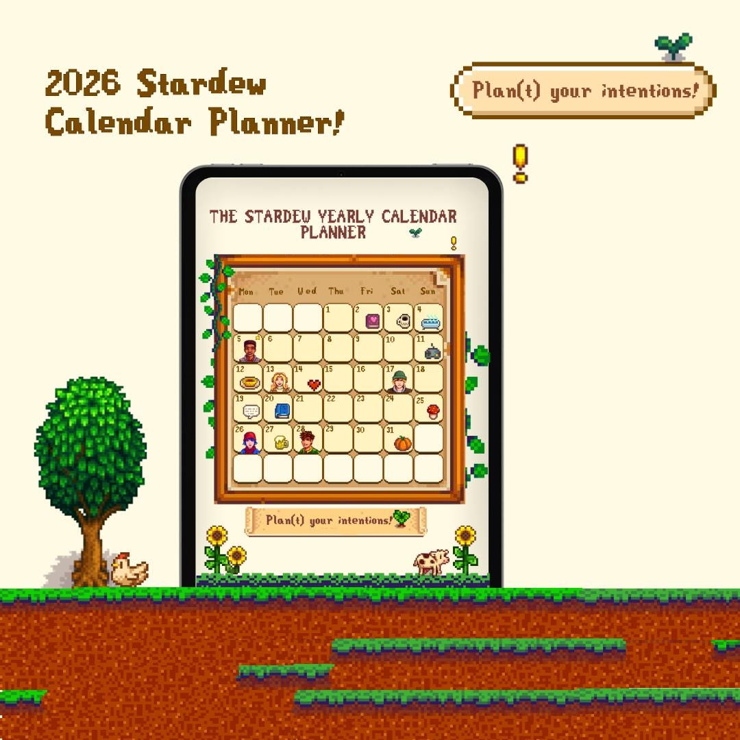 Stardew Valley Digital Calendar - Etsy