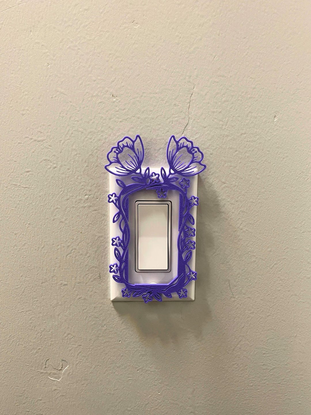 Magnetic Floral Light Switch Cover Frame - 3D Printed Home Decor - No ...