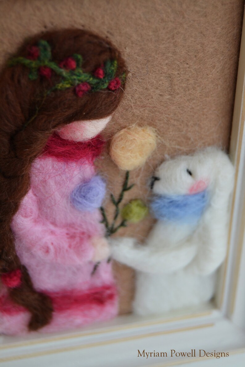 Spring Bunny Needle Felted Pastel Colors - Etsy