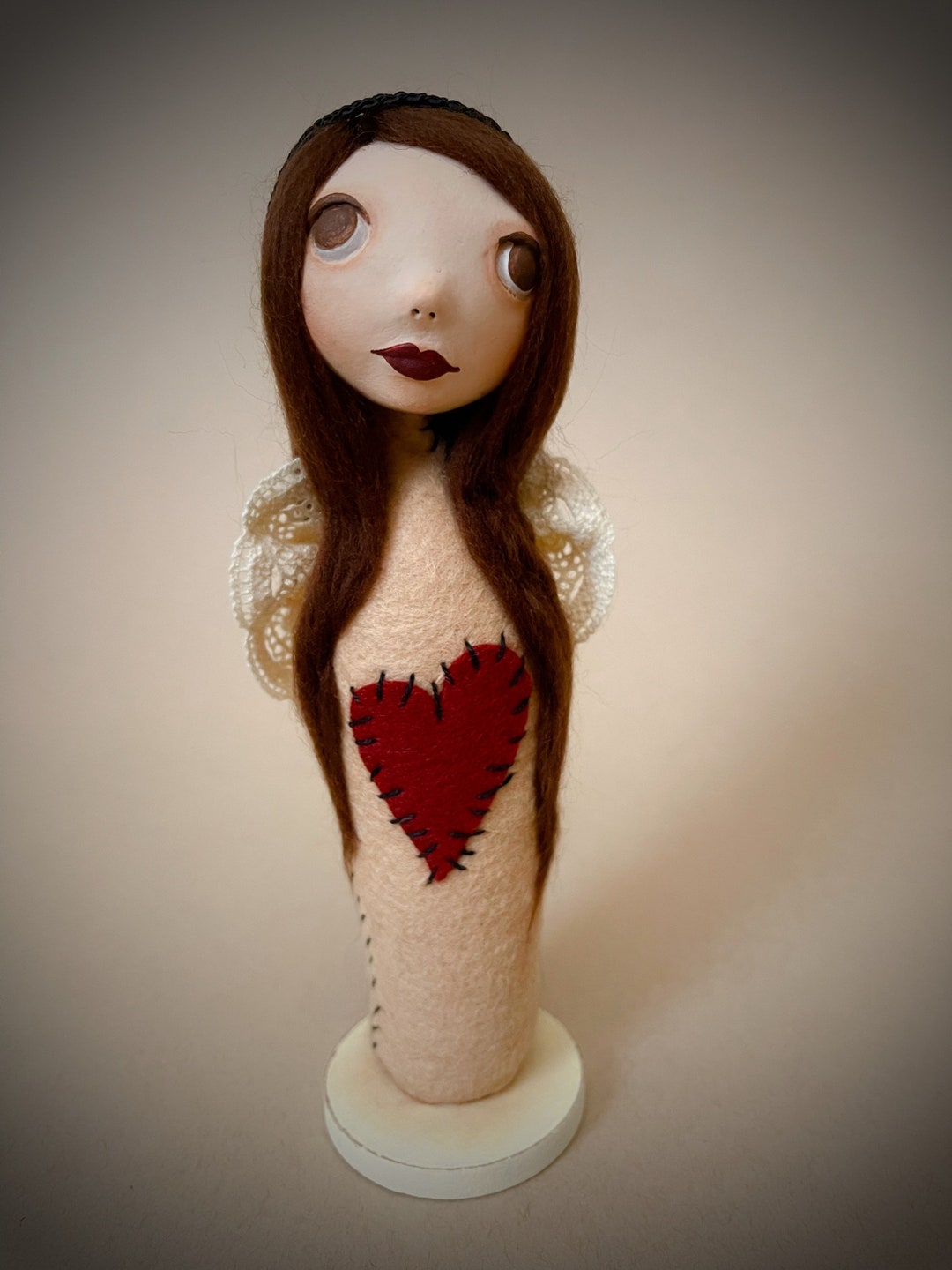 Angel Cloth Art Doll Primitive Angel Folk Art Angel Made - Etsy