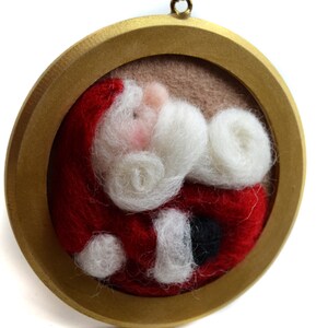 Christmas Decor Santa Ornament Felted Santa Christmas - Etsy
