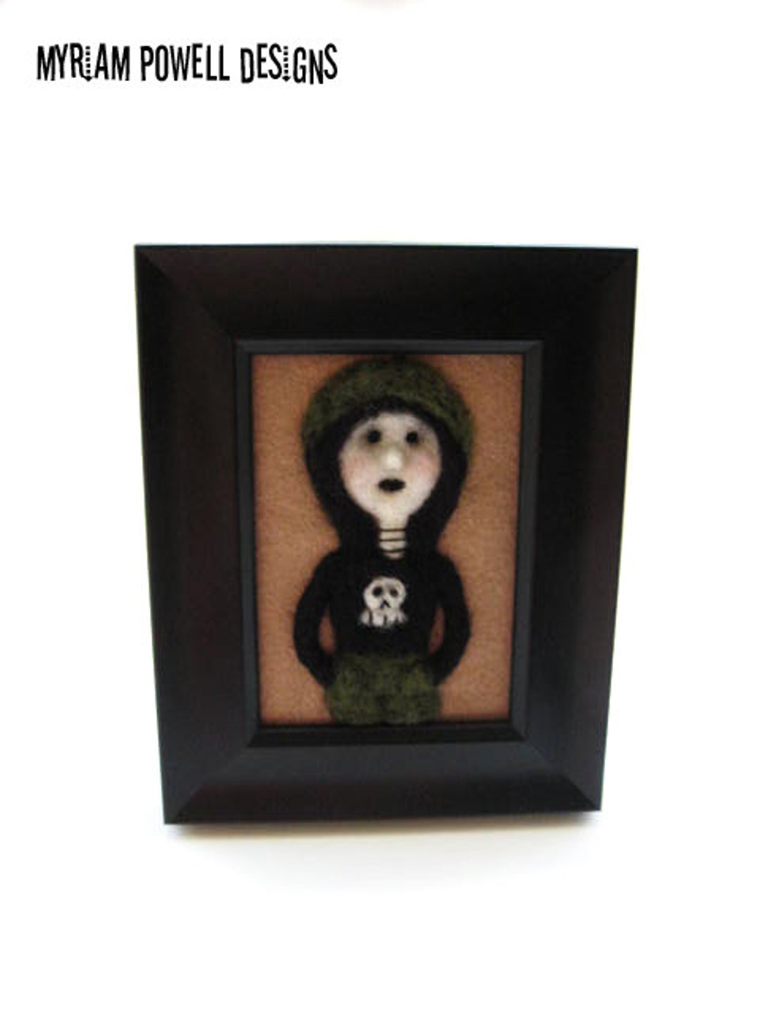 Goth Girl Needle Felted Punk Girl Picture - Etsy
