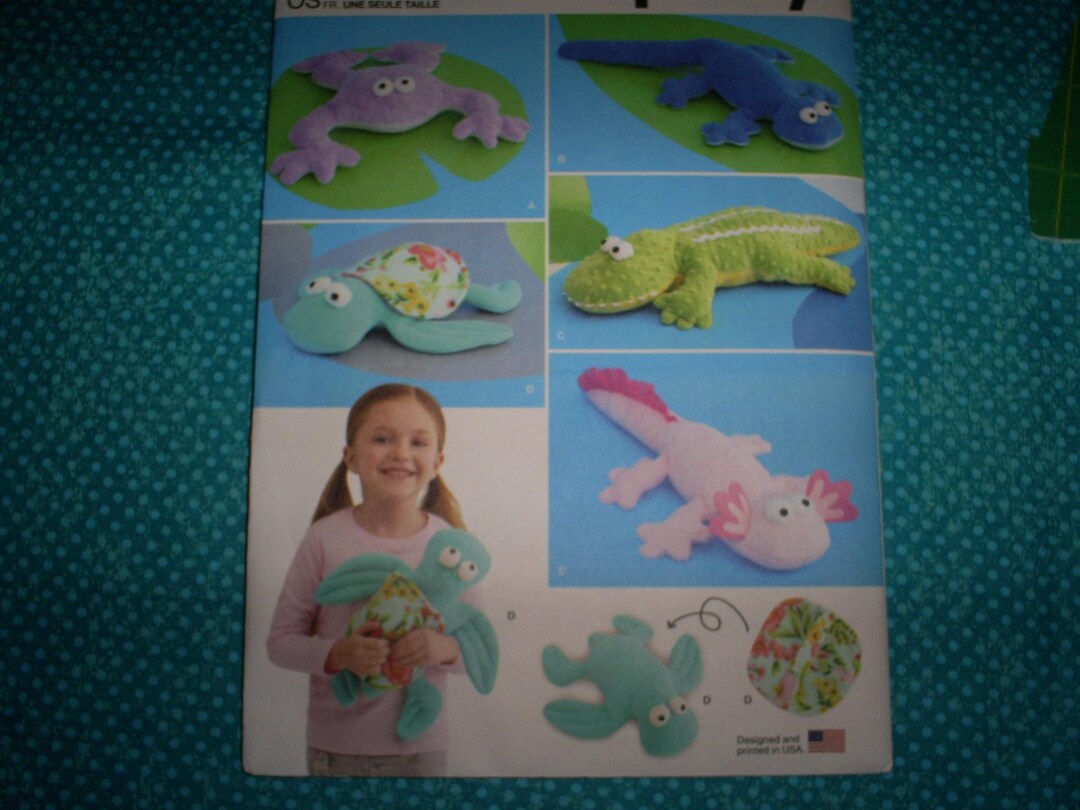 Simplicity 9806 Stuffed Reptiles - Etsy