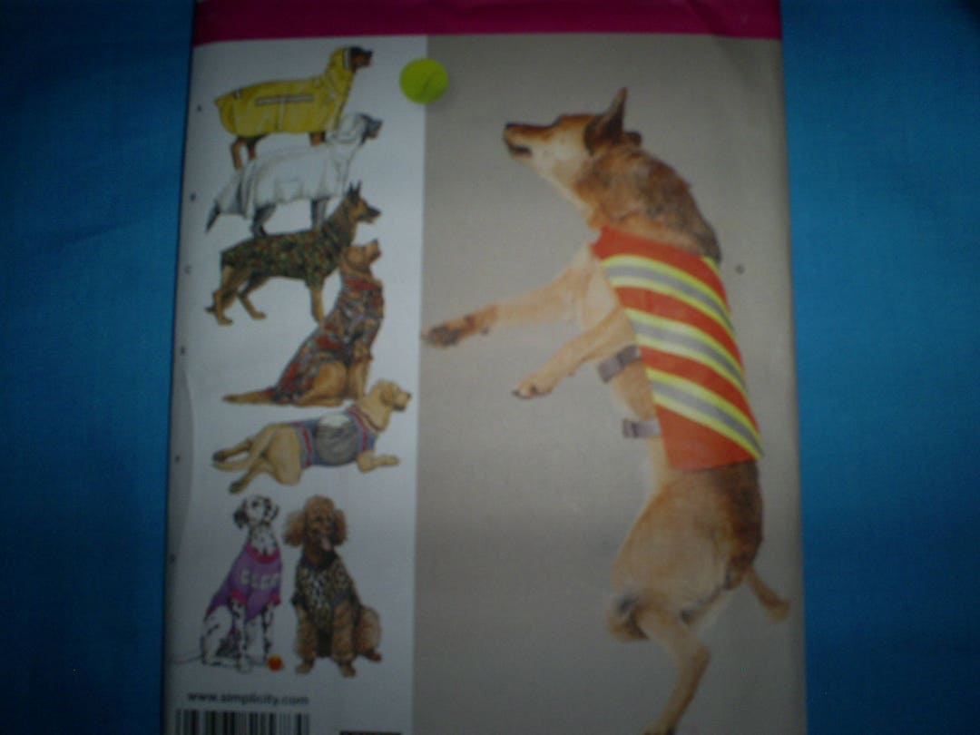 Simplicity 1578 Size S-L Dog Coats. - Etsy