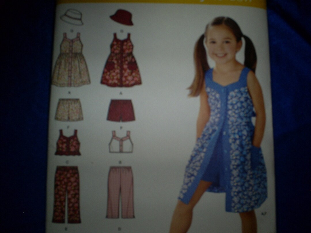 Simplicity Pattern 1453 Size 3-4-5-6-7-8 Girls Dresses. - Etsy