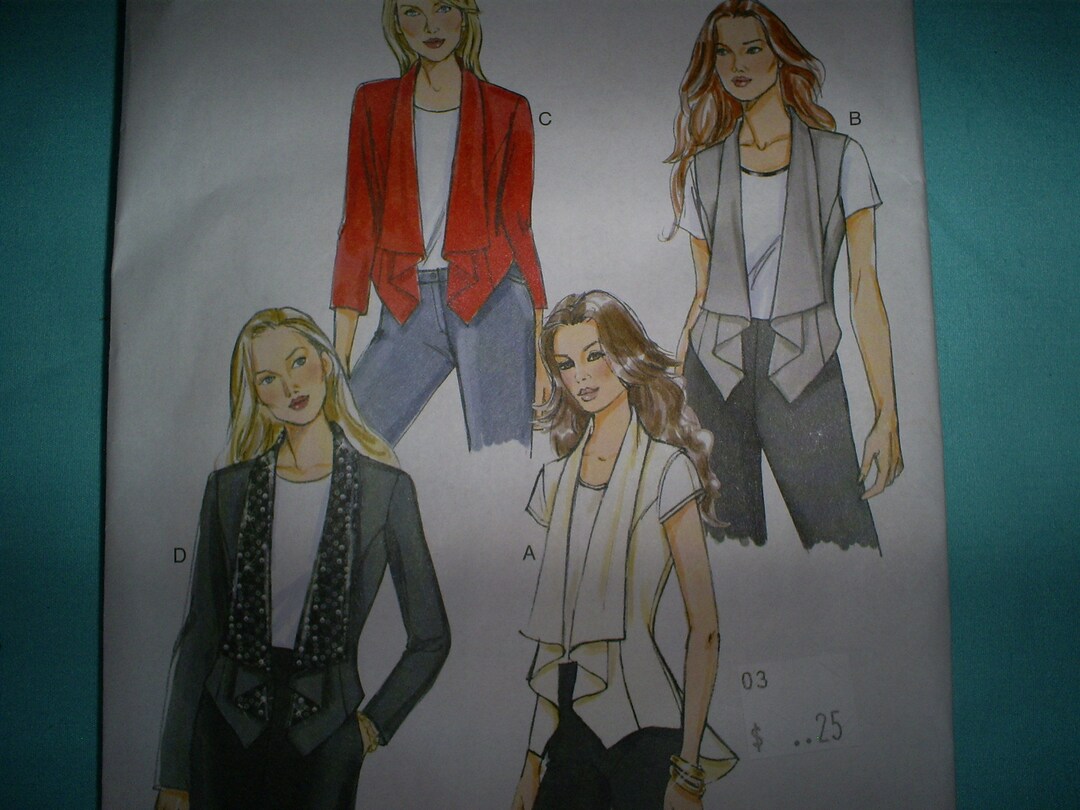 Butterick 5928 Sizes 14-22 Jackets and Vests - Etsy