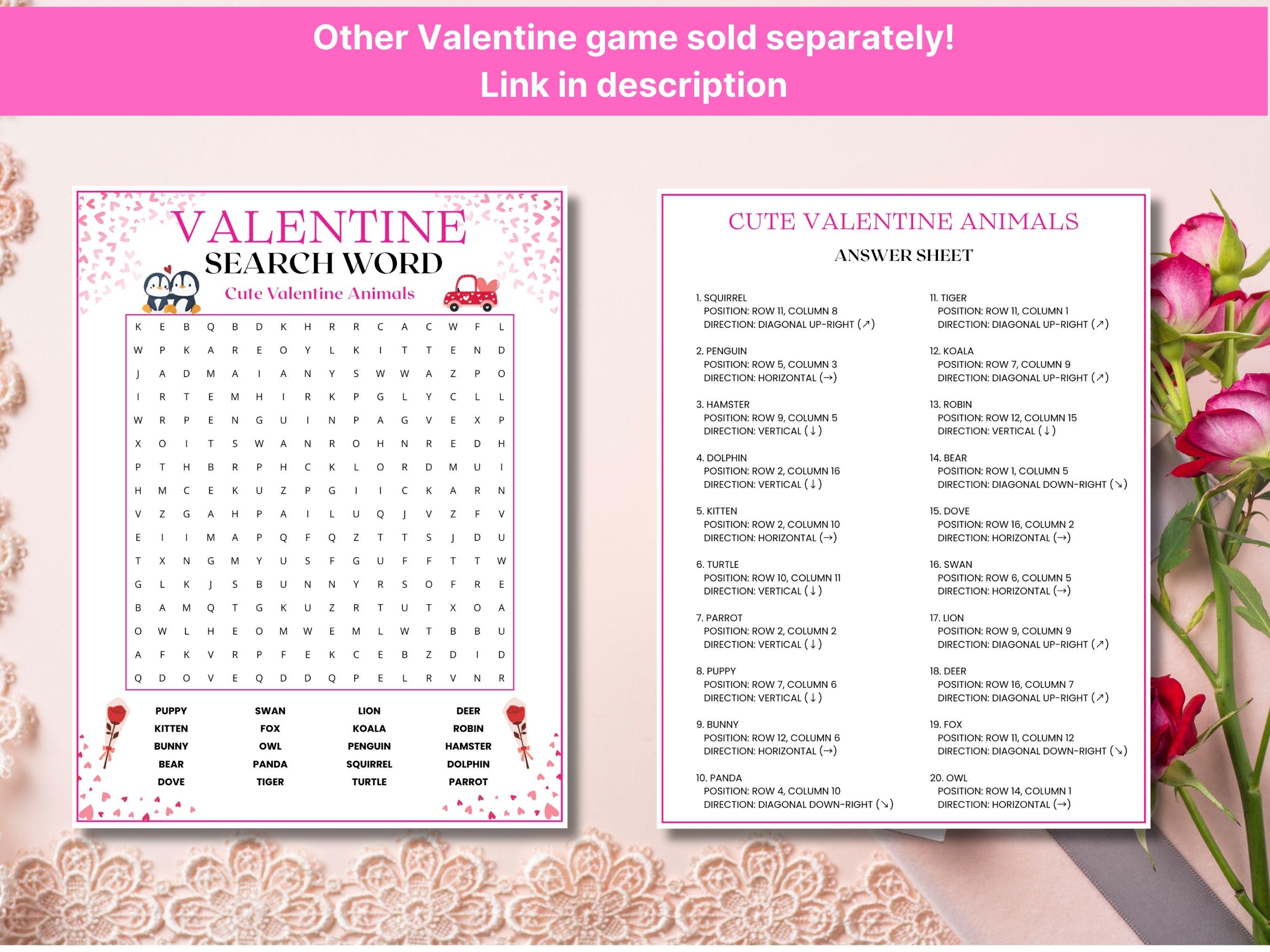 Valentine I Spy Printable – Kids Counting Activity - Etsy