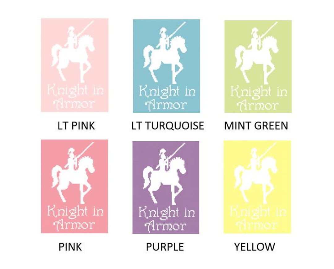 Princess Knight in Armor Wall Art Cross Stitch Pattern (CHOOSE 1 of the ...