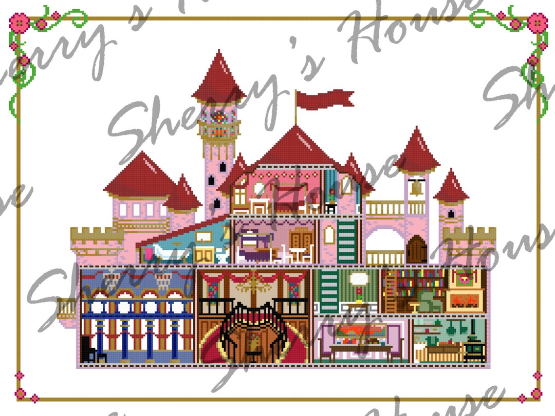 Castle Cross Stitch Pattern - Etsy