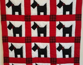 Scottie Dog Quilt | Etsy