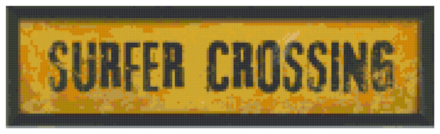 Sewing & Fiber Sewing & Needlecraft Surfer Girl Crossing Sign Cross ...