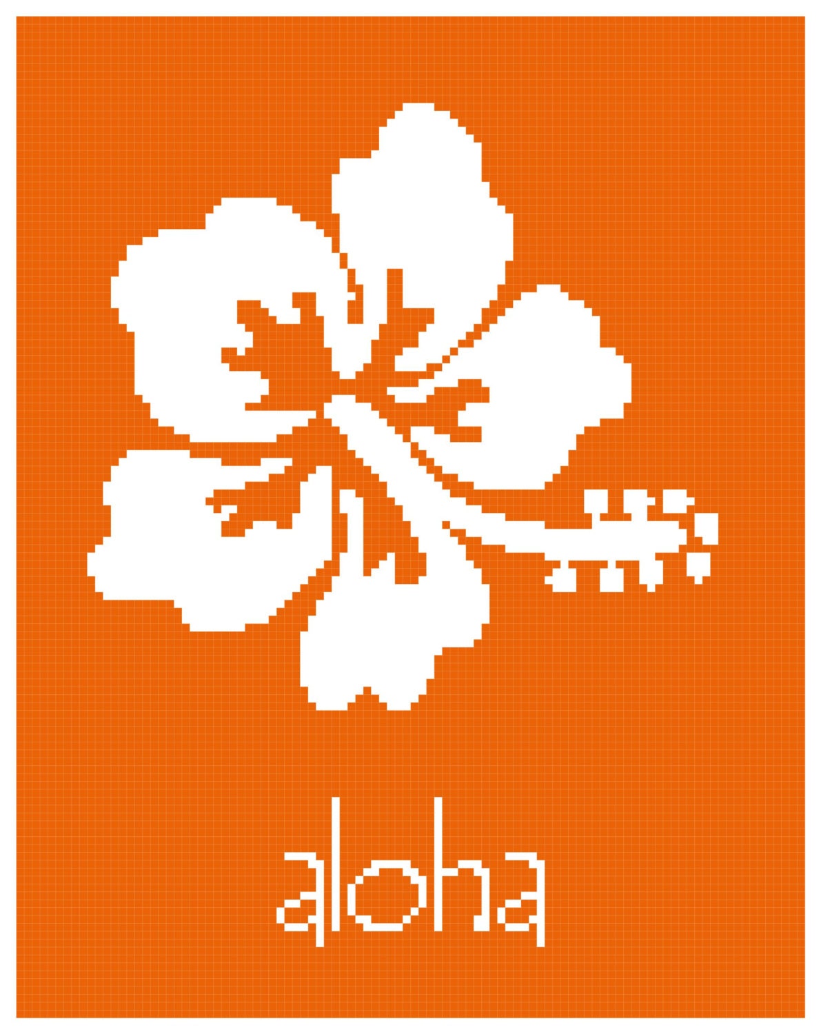 Aloha Wall Art Cross Stitch Pattern - Etsy
