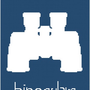 Binoculars Wall Art Cross Stitch Pattern - Etsy