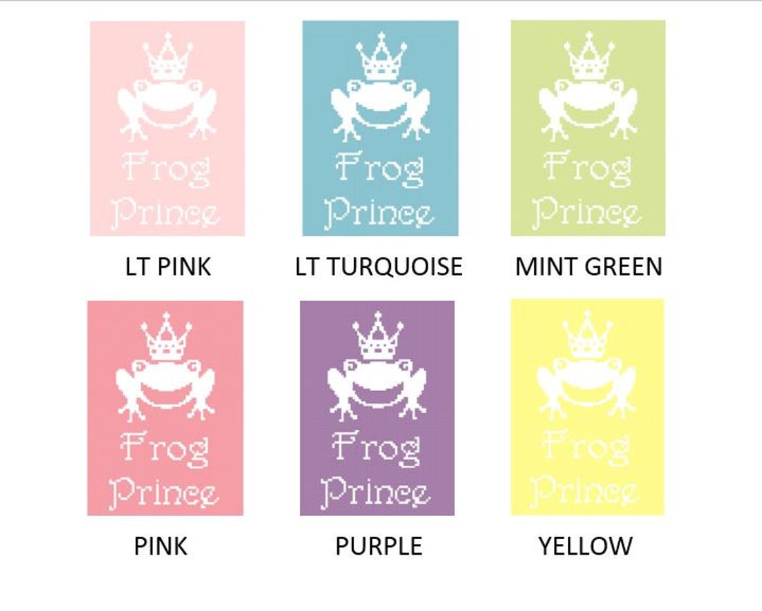 Princess Frog Prince Wall Art Cross Stitch Pattern (CHOOSE 1 of the 6 ...