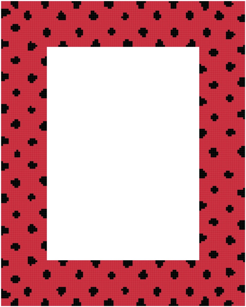 Red and Black Ladybug Frame for 5 X 7 Picture Cross Stitch - Etsy