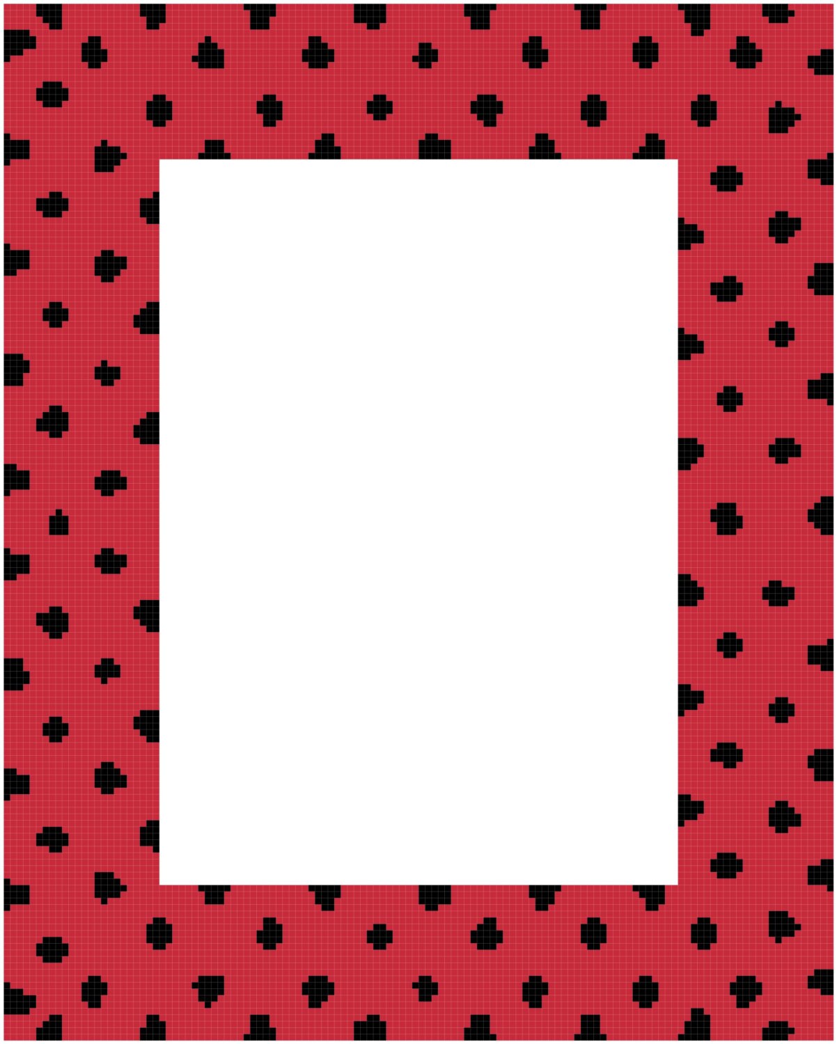 Red and Black Ladybug Frame for 5 X 7 Picture Cross Stitch - Etsy