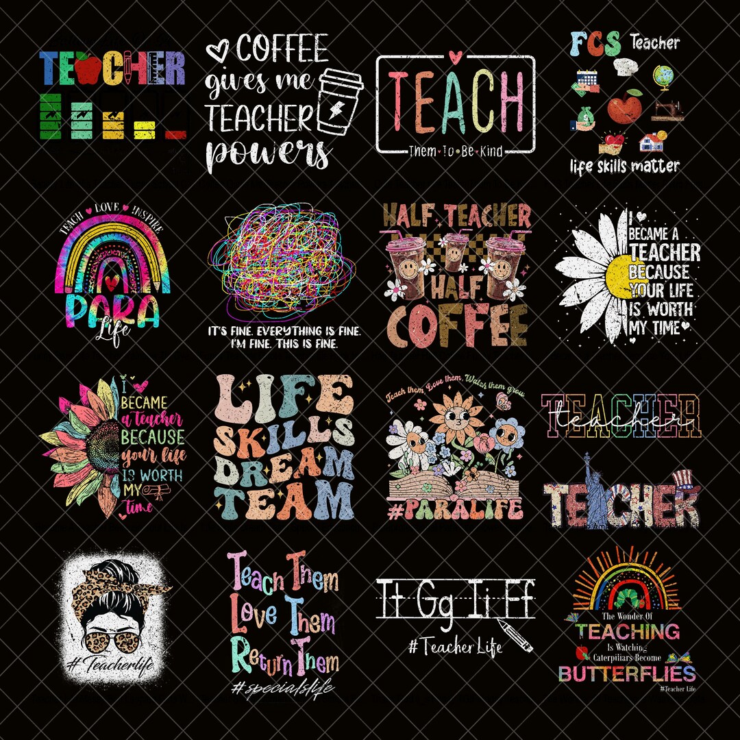 Files Teacher Life PNG Bundle, Teacher Day Png, Teacher Life Png ...