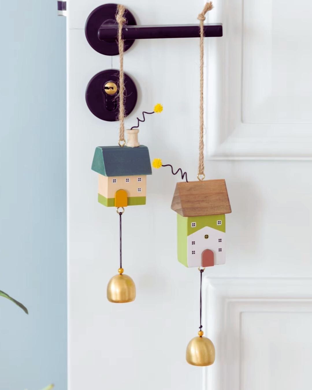 Wind Chime Cute Little House Bell Door Bedroom Outdoor Decoration - Etsy