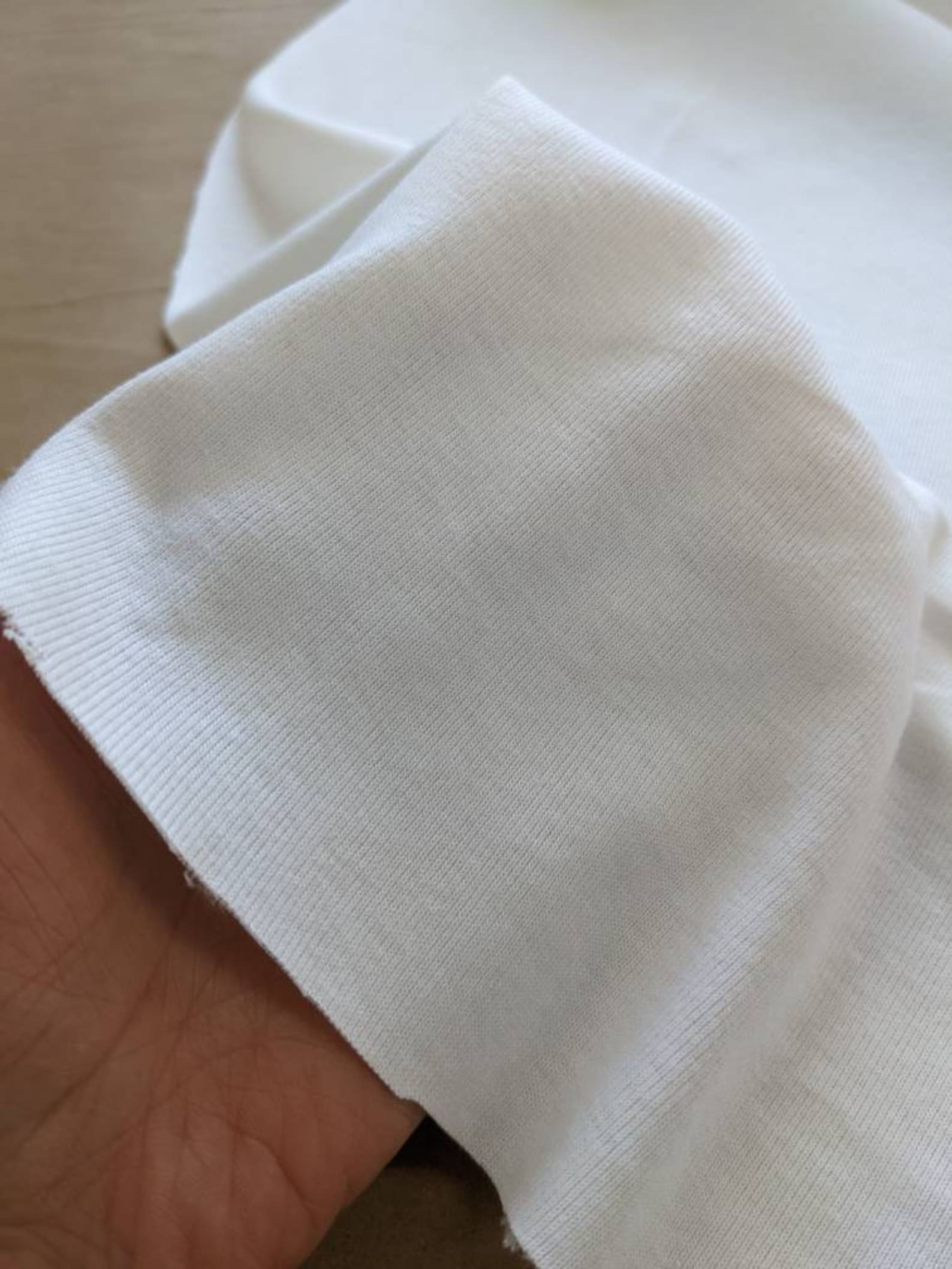Supima Cotton Rib Knit Fabric | White | Baby Rib 1x1 | Made in USA ...