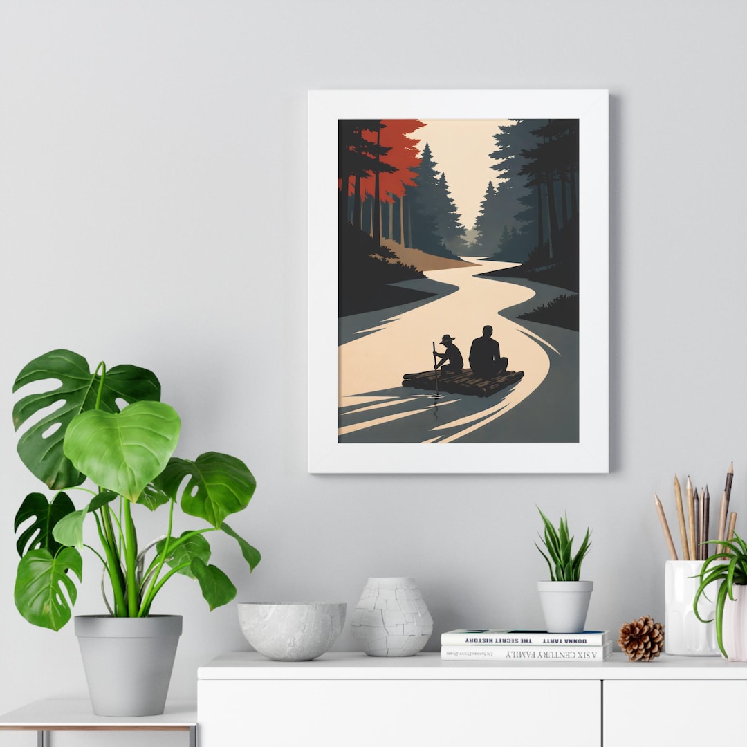 Huck Finn on the River | Modern Art Print - Etsy