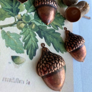 4 Acorns With Hoops, 30mm-1 1/4 Inch, Antique Brass - Etsy