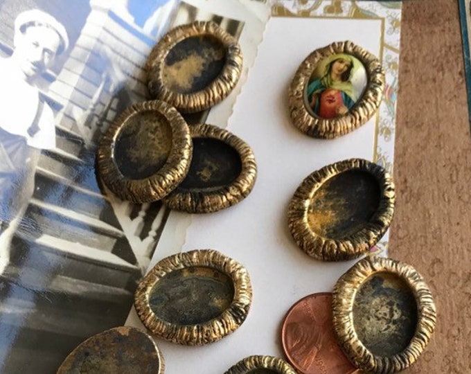 6 Vintage "true Grit" Thick Solid Brass Patinia Finding - Etsy
