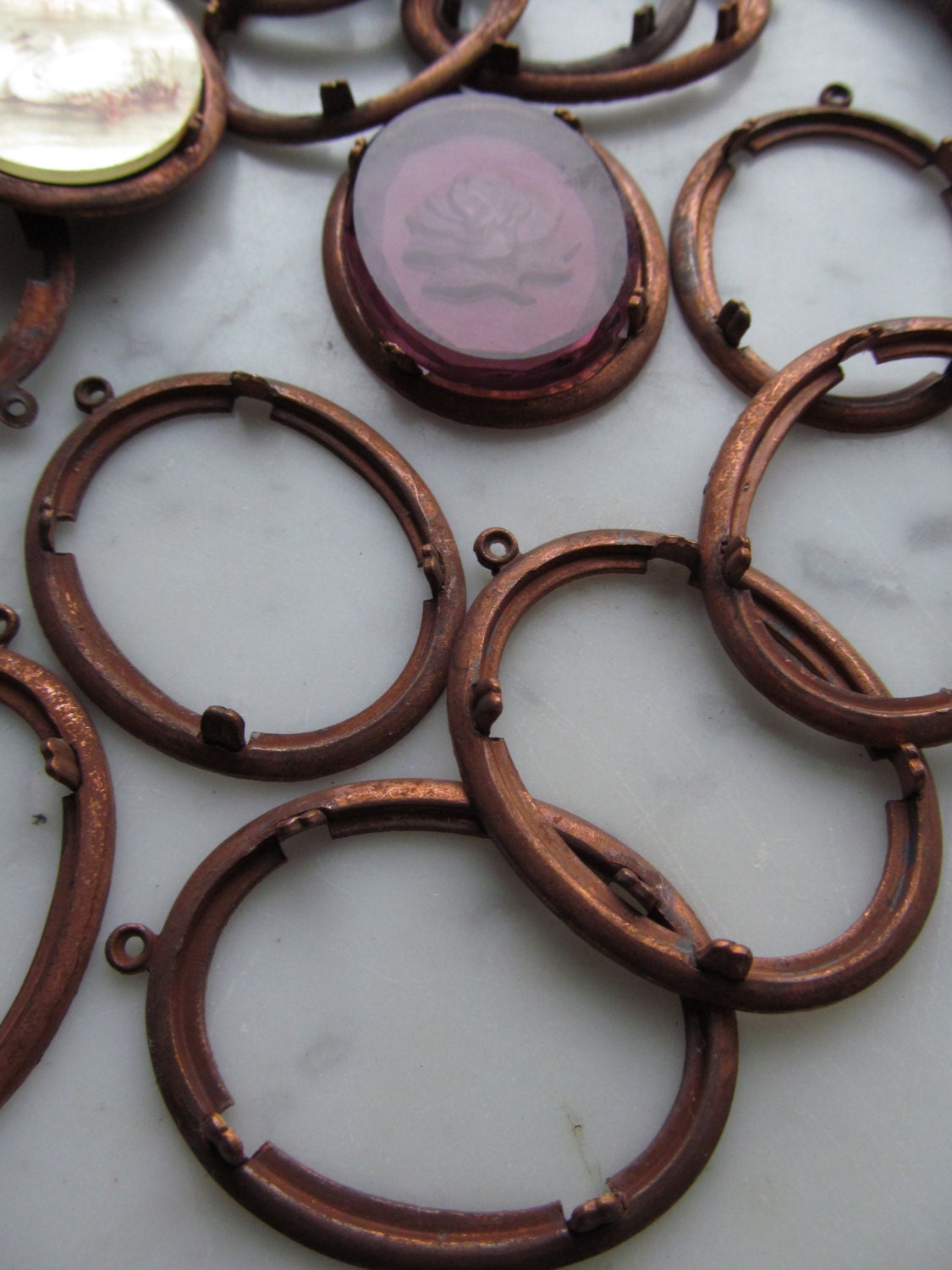 6 Vintage 30x40 Cabochon Setting | Etsy