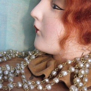 Vintage 4mm Tiny Bumpy Glass Pearl Chain- One and A Half Yards!!!! - Etsy