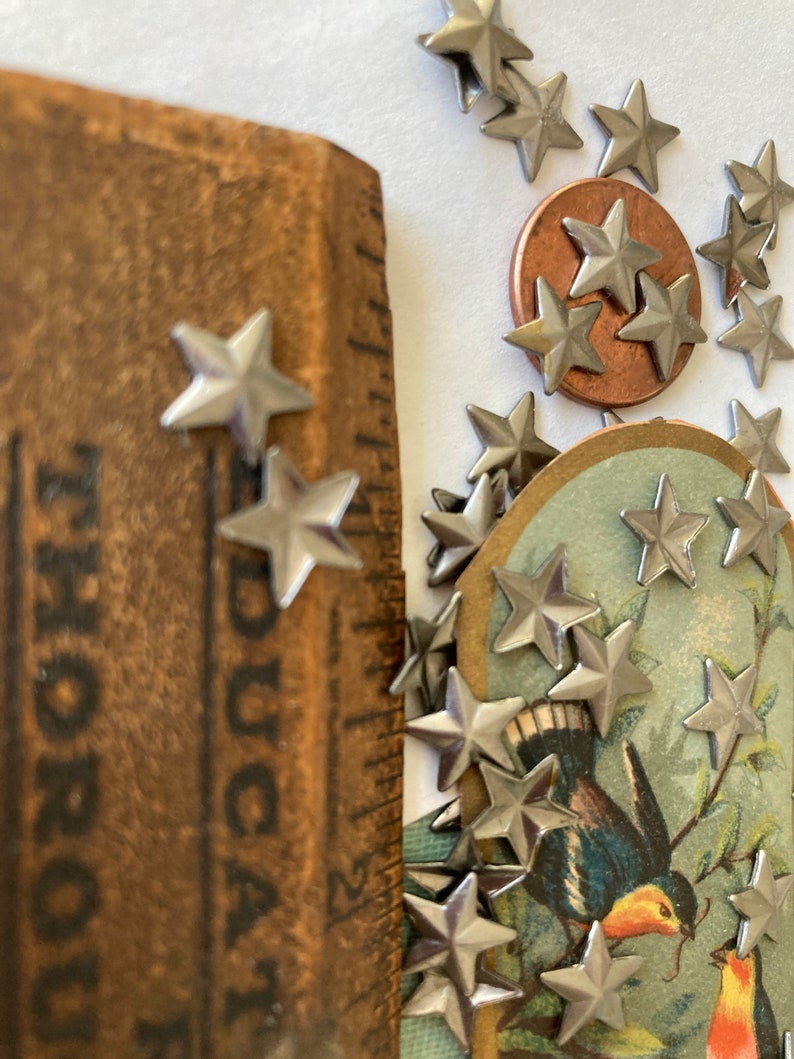20 Super Small Silver Stars- Starry Starry Night - Etsy