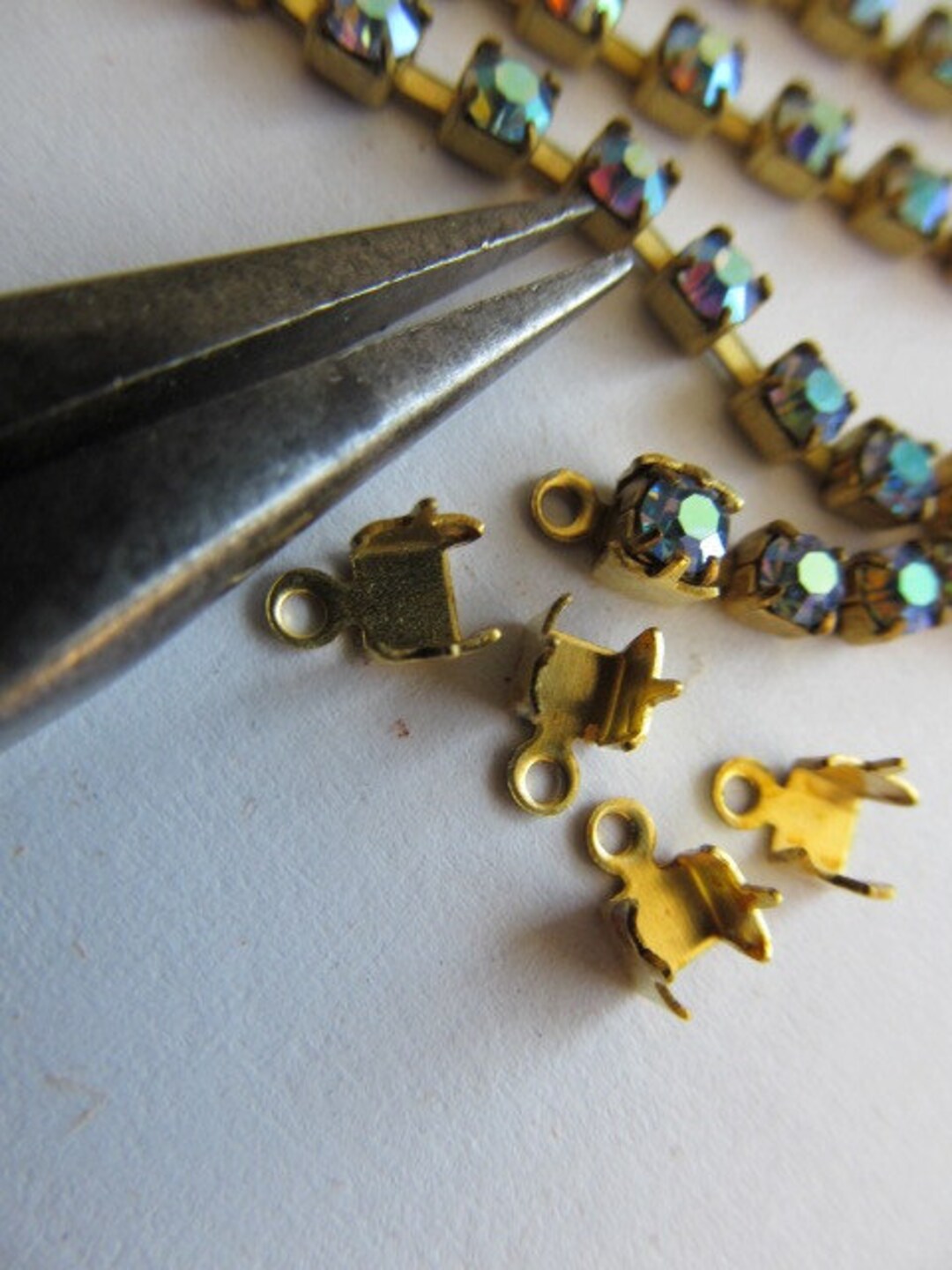 20 End Caps for Rhinestone Chain-2 Sizes - Etsy