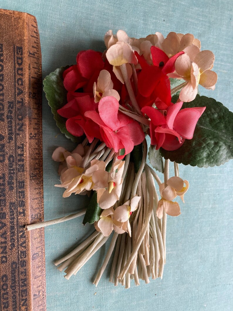 Vintage German White White Violet and Azalea Millinery Flowers - Etsy