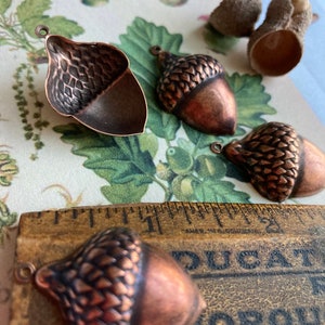 4 Acorns With Hoops, 30mm-1 1/4 Inch, Antique Brass - Etsy