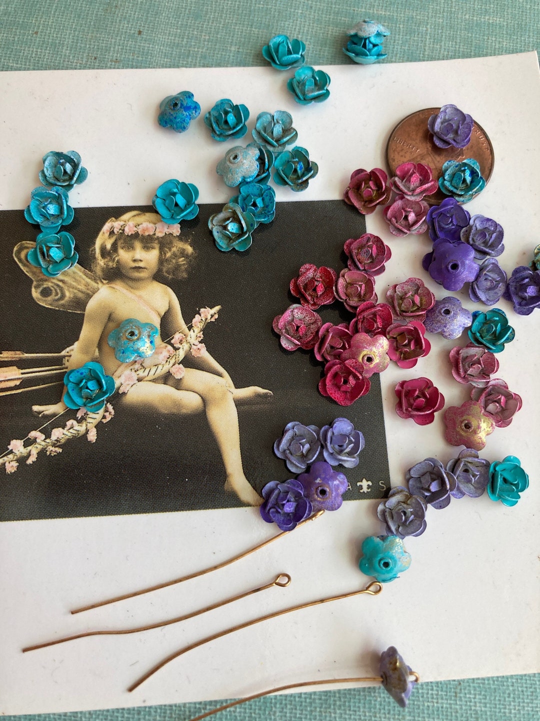 Vintage Miniature Shabby Chic Roses, 2 STYLES, Original & Updated - Etsy