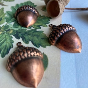 4 Acorns With Hoops, 30mm-1 1/4 Inch, Antique Brass - Etsy