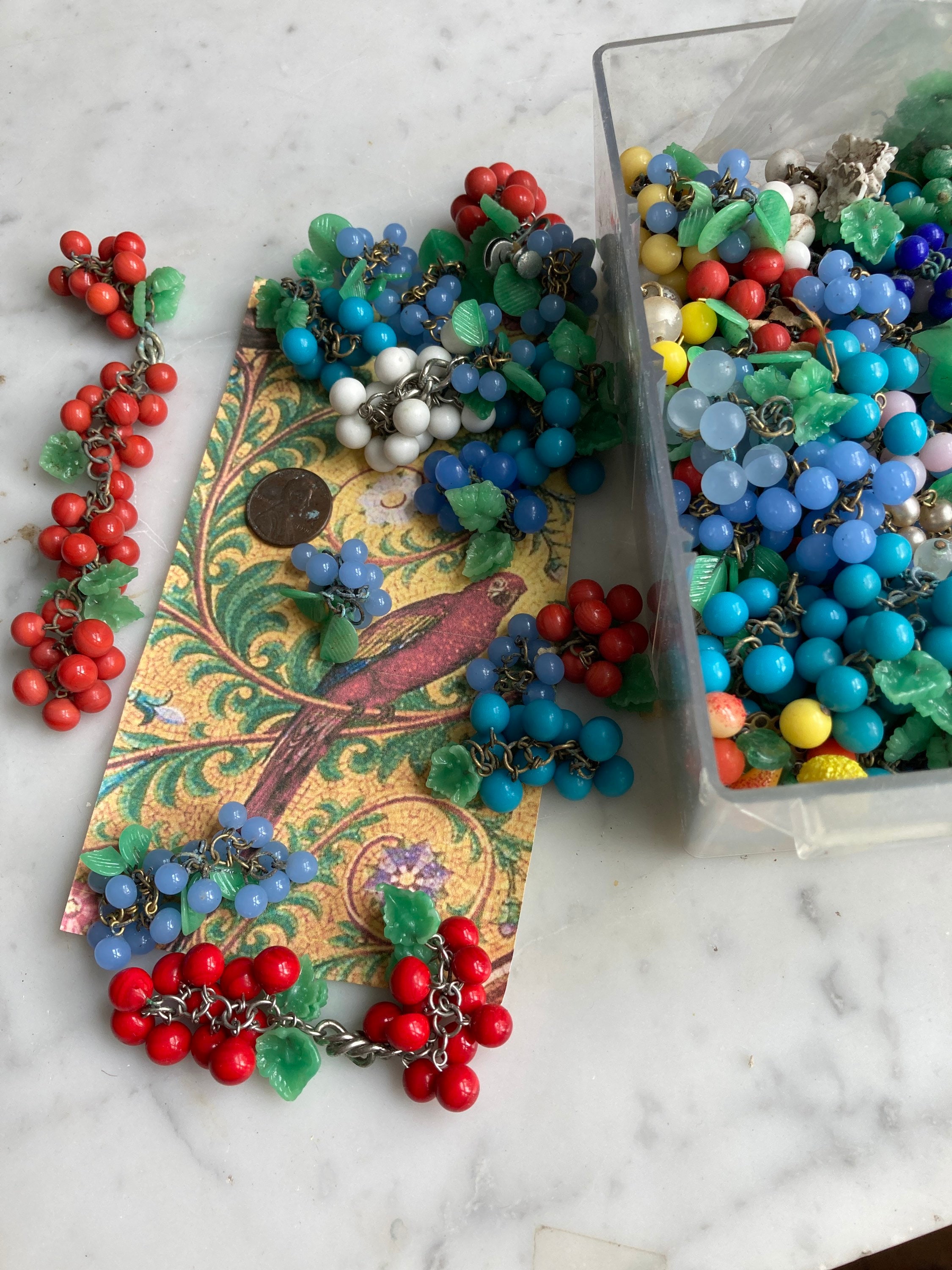 Glass Bead Grape Clusters