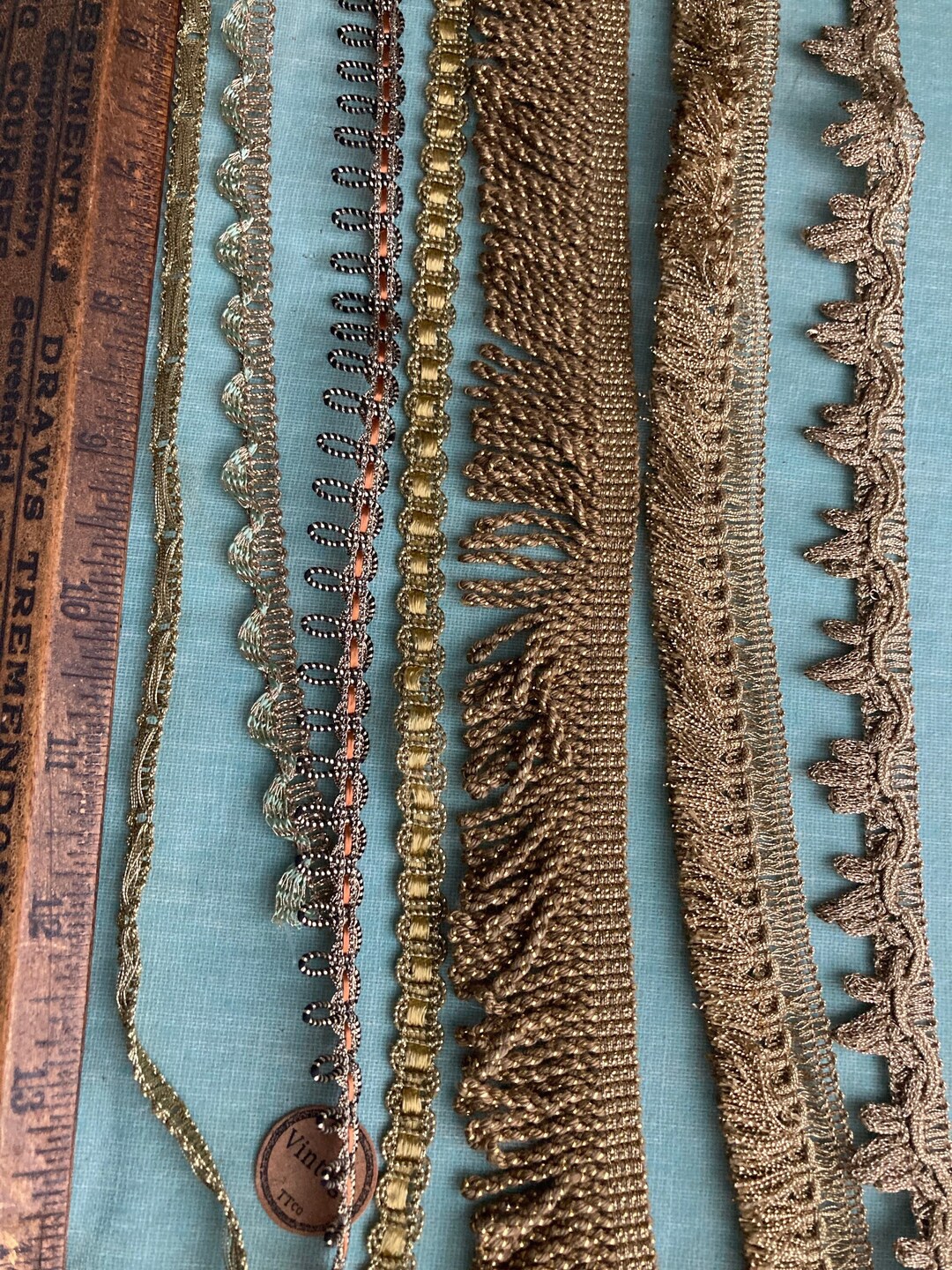 Vintage German Rare Metallic Ribbon, 18 Inches - Etsy