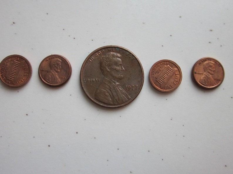 12 Tiny Tiny Tiny Pennies | Etsy