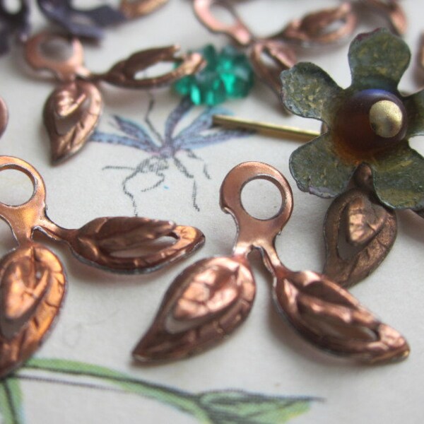 Small Metal Leaves - Etsy