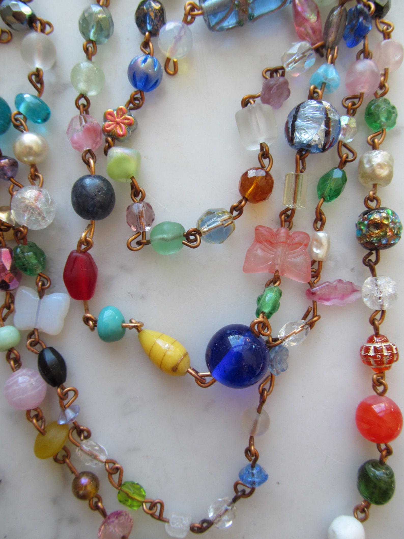 End of the Day Vintage Glass Bead Chain kit - Etsy