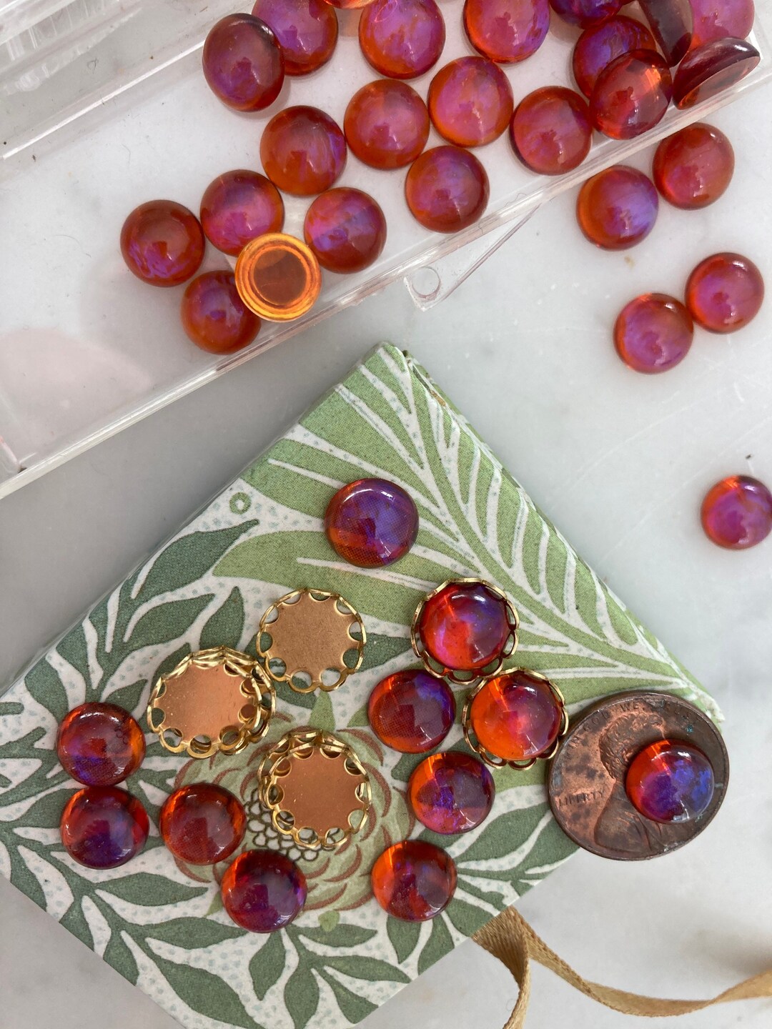 Vintage dragon Breath Mexican Opal Glass, 8mm 6 per Order - Etsy