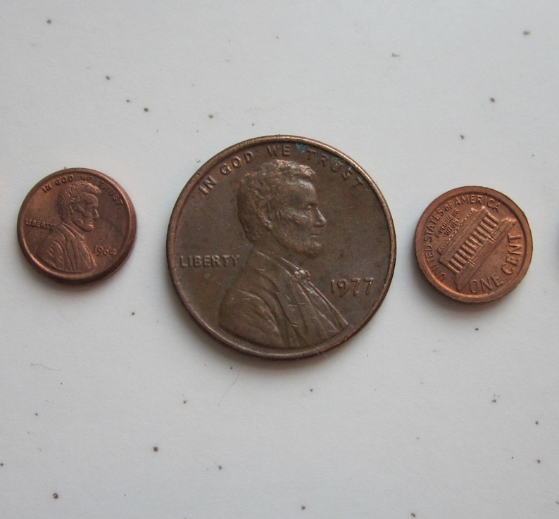 12 Tiny Tiny Tiny Pennies | Etsy