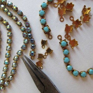 20 End Caps for Rhinestone Chain-2 Sizes - Etsy