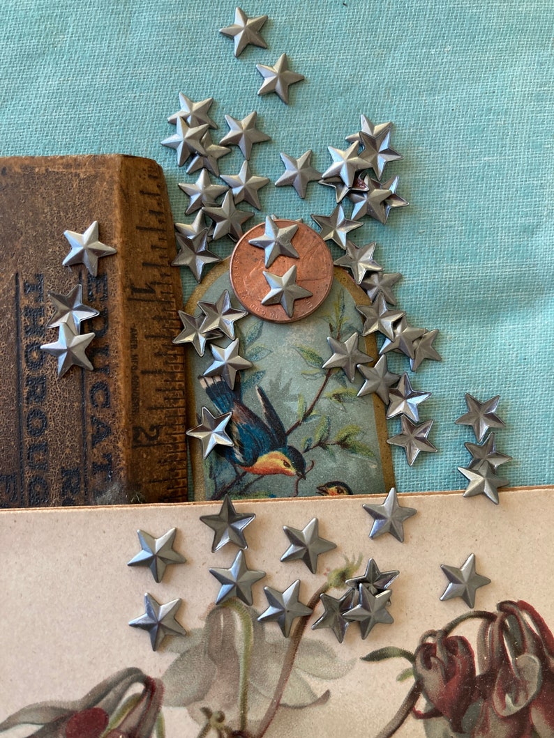 20 Super Small Silver Stars- Starry Starry Night - Etsy