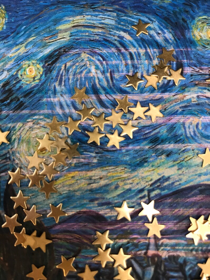 20 Super Small Stars Brass Starry Starry Night | Etsy