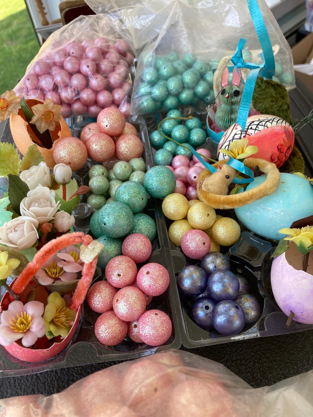 8 Vintage Italian Lucite Beads in Delicious Colors and Assorted Sizes ...