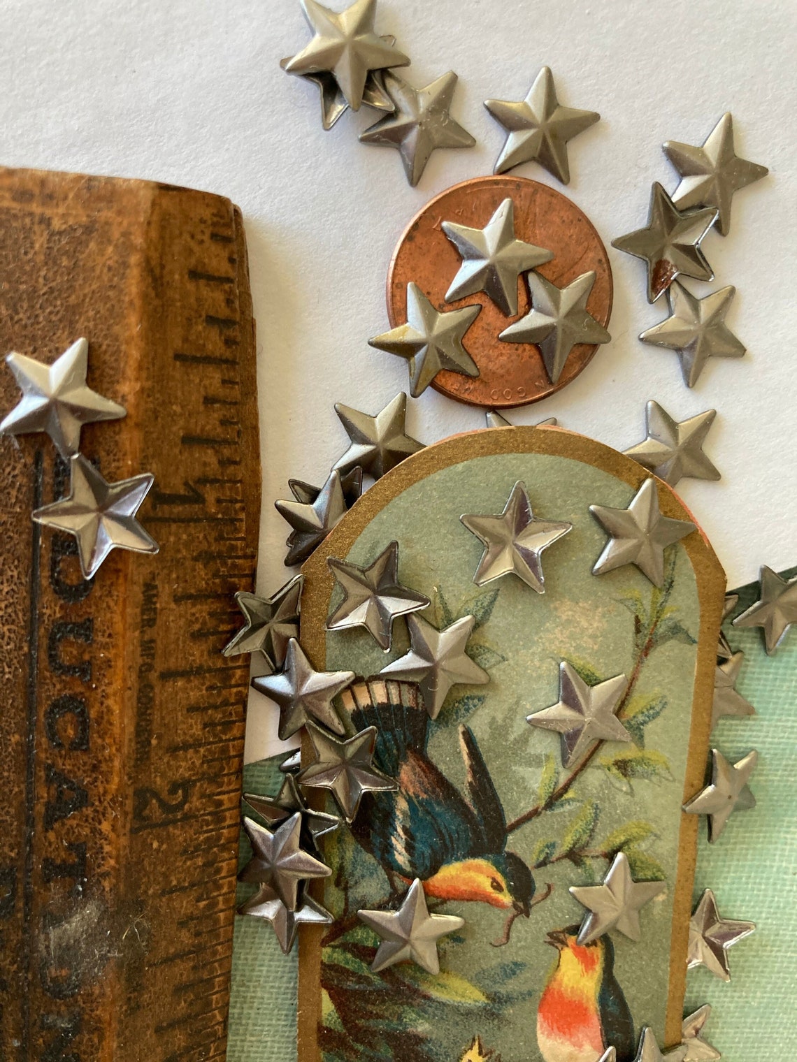 20 Super Small Silver Stars Starry Starry Night - Etsy