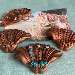 Vintage Large Art Deco Scallop Shell Setting With Indents to Add Stones ...