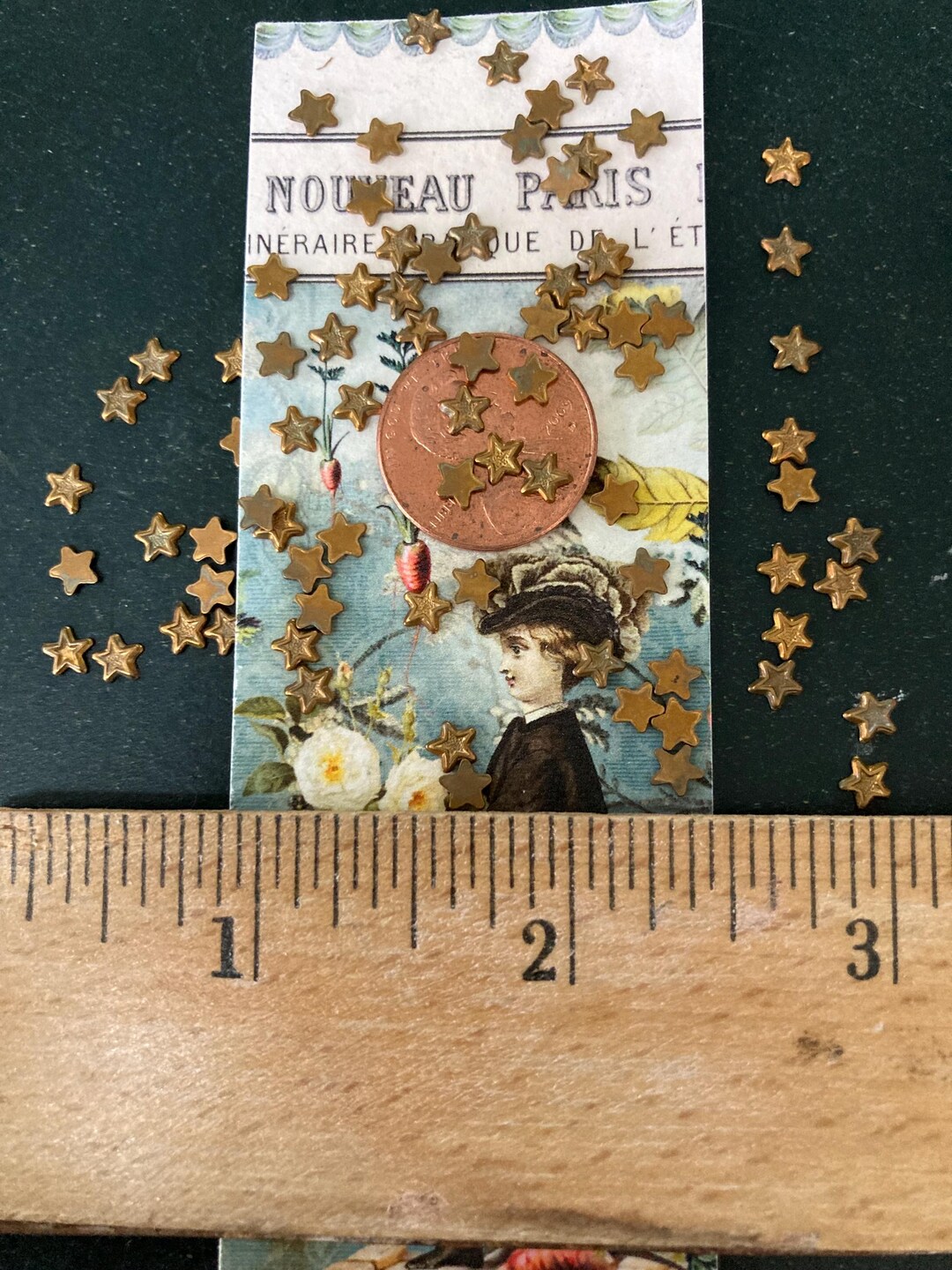 20 Vintage Baby,baby,baby Smallest of Small Super Small 5mm Stars ...