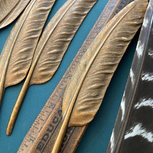 1 Vintage Gorgeous Antique Brass 6 1/2 Inch Feathers-bird Lover Gift - Etsy