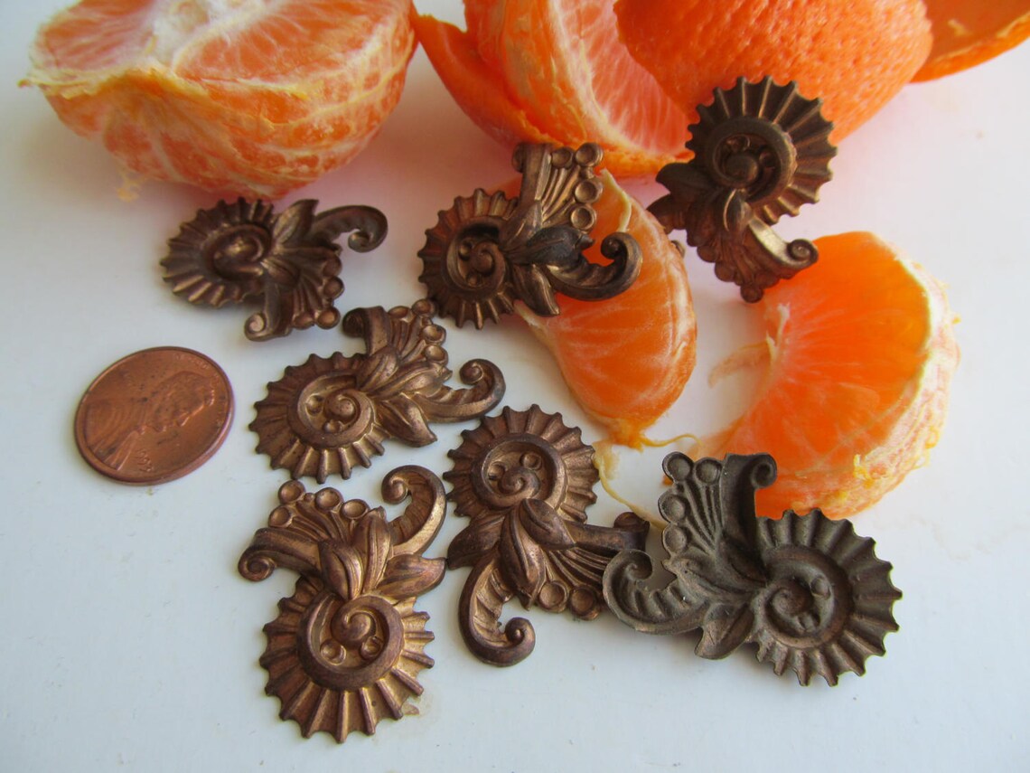 8 Antique Art Deco Patina Finding - Etsy